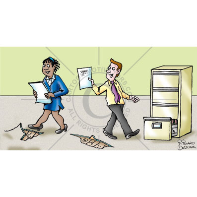 OfficeTripHazards | Safety Cartoon - health and safety cartoons
